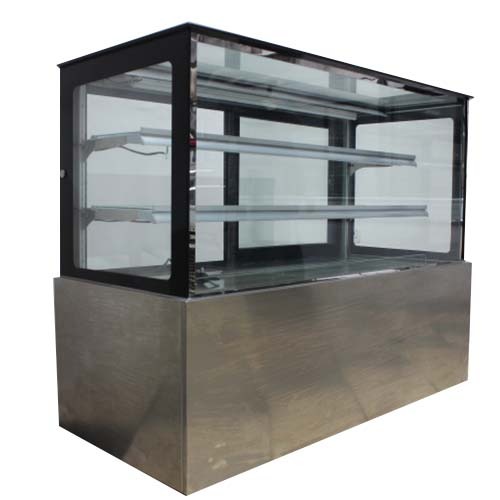 Square Glass Cake Display Fridge Stainless Steel – Cater Warehouse LTD