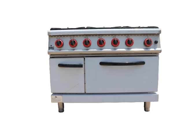 6 Burner gas stove with gas oven – Cater Warehouse LTD